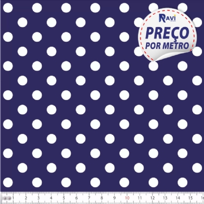 TRICOLINE POÁ GRANDE AZUL MARINHO COM BRANCO D1554 V605