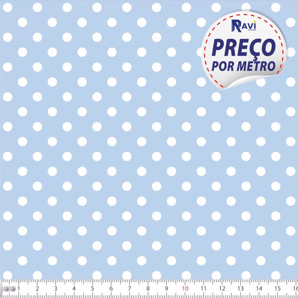 TRICOLINE POÁ MÉDIA AZUL BEBÊ COM BRANCO D1039 V082